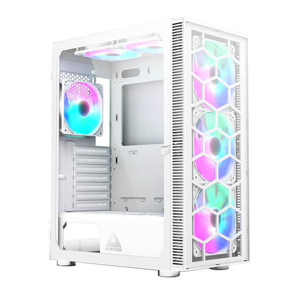 Montech X3 Glass RGB White ATX Mid Tower Case – A2Z Computech